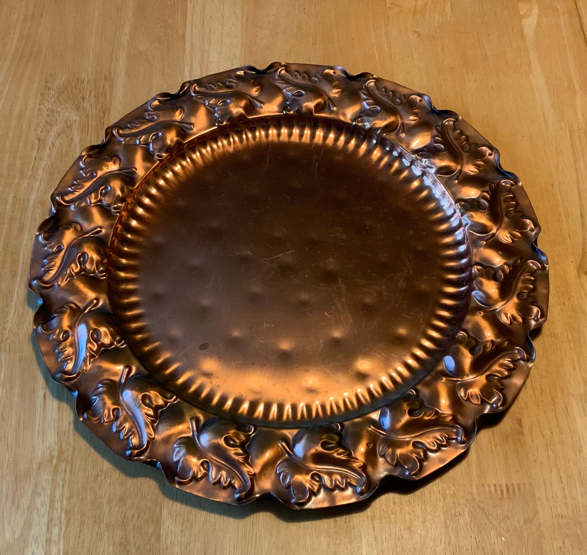 Vintage Large Solid Copper Platter-wall Hanging - Etsy