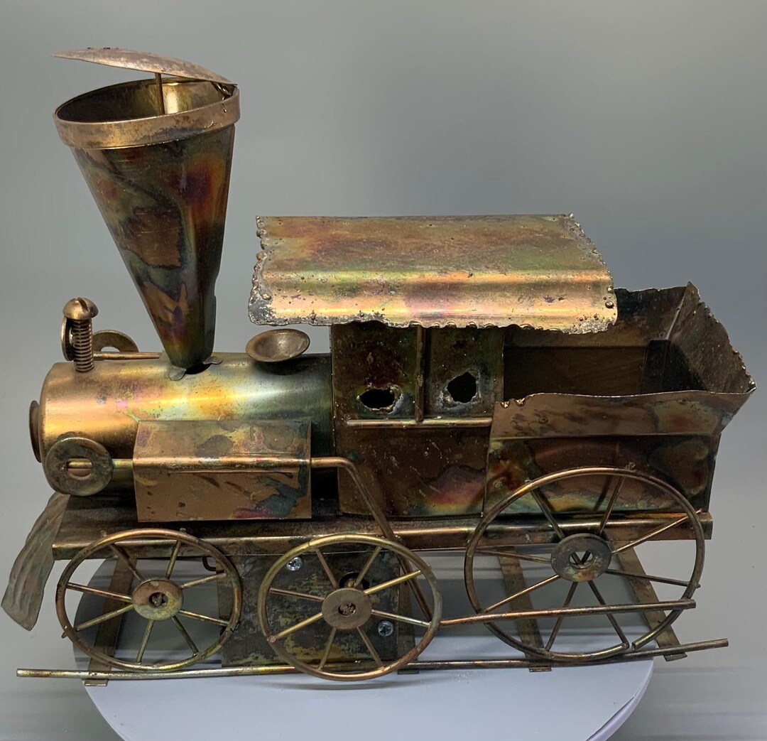 Vintage Copper Metal Locomotive Engine, Train Engine Music Box - Etsy