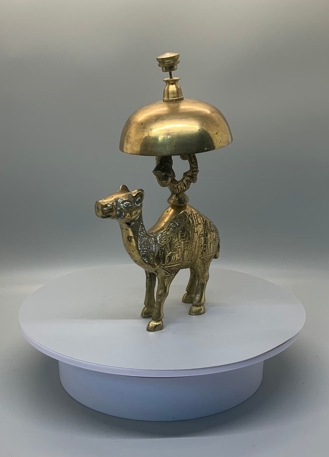Vintage Brass Front Counter Camel Bell - Etsy