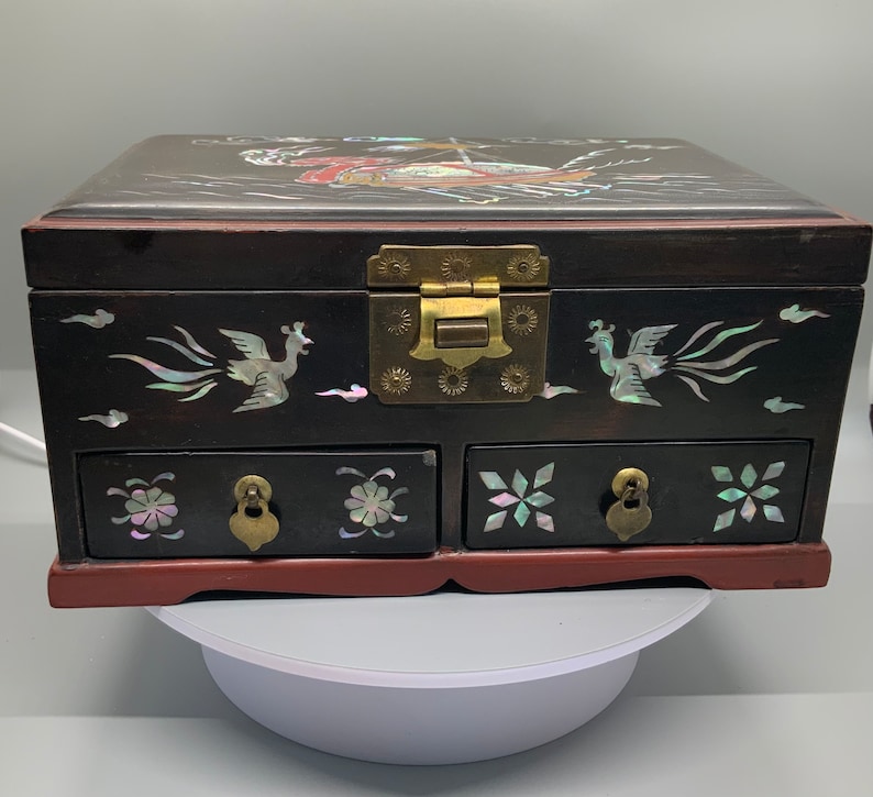 Vintage Japanese Traditional Jewelry Box Mother of Pearl - Etsy