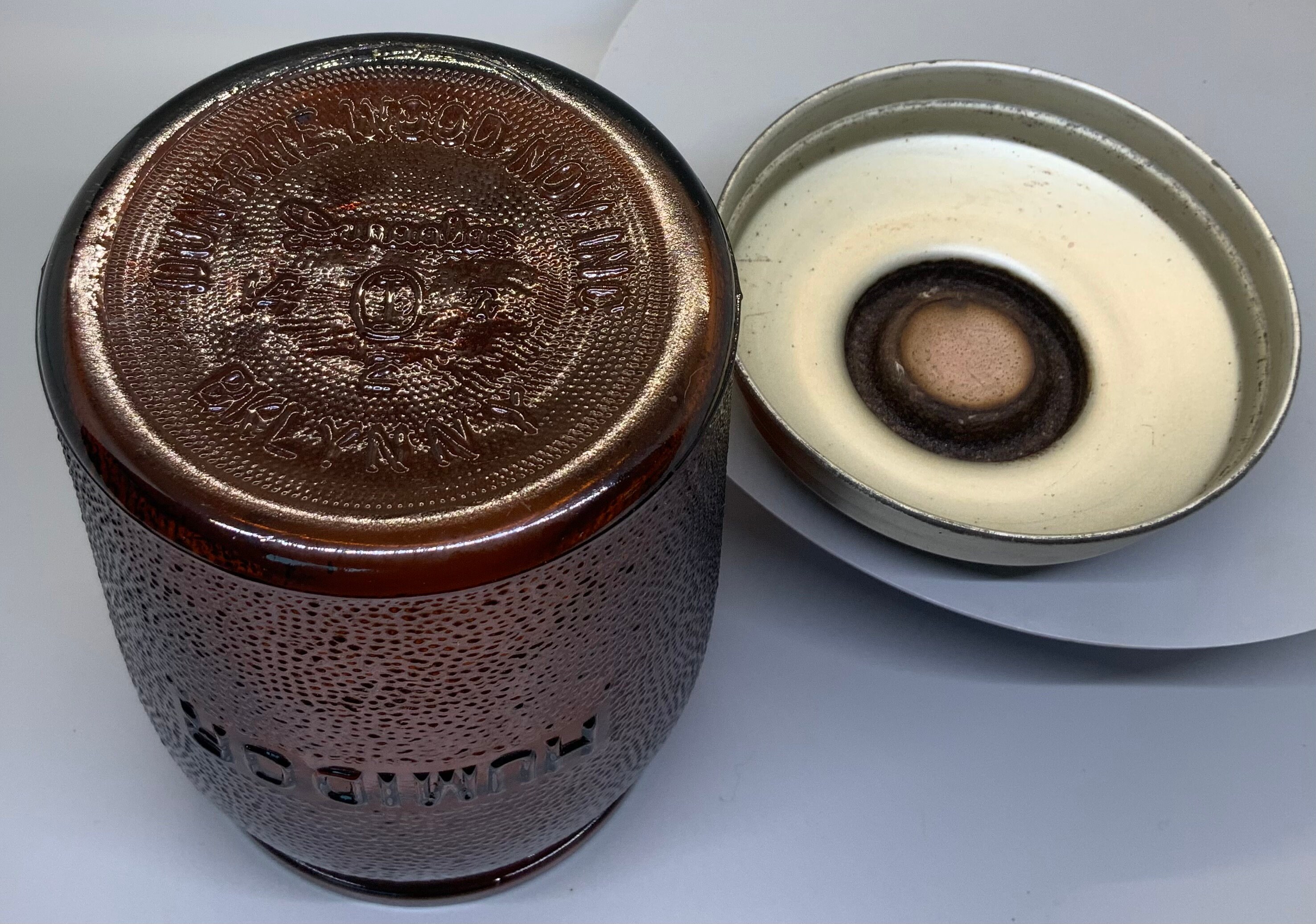 Vintage Mid Century Modern Wood Pipe Rack With Brown Glass - Etsy