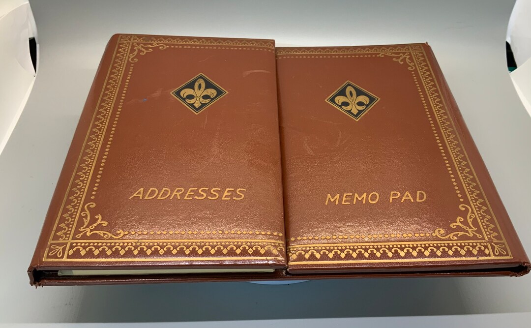 Vintage Mid Century Modern Desktop Address Book and Memo Pad Holder - Etsy