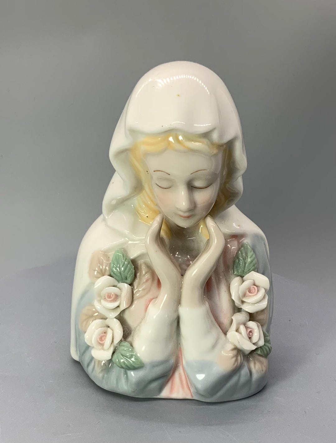 Vintage Porcelain Madonna Figurine - Etsy