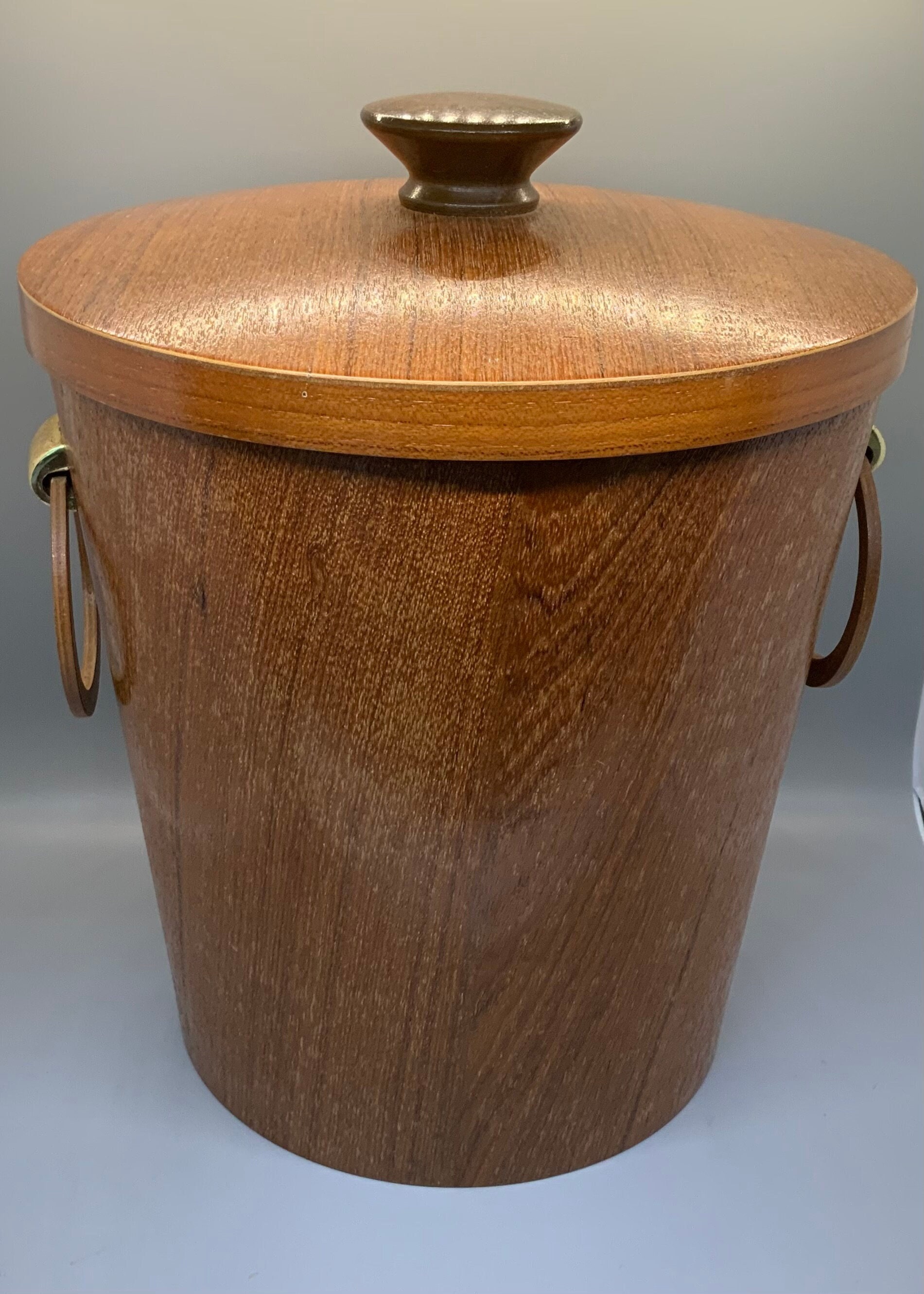 Mid Century Modern Large Teak Wood Ice Bucket - Etsy
