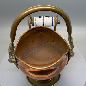 Vintage Copper and Brass Dutch Coal Scuttle - Etsy