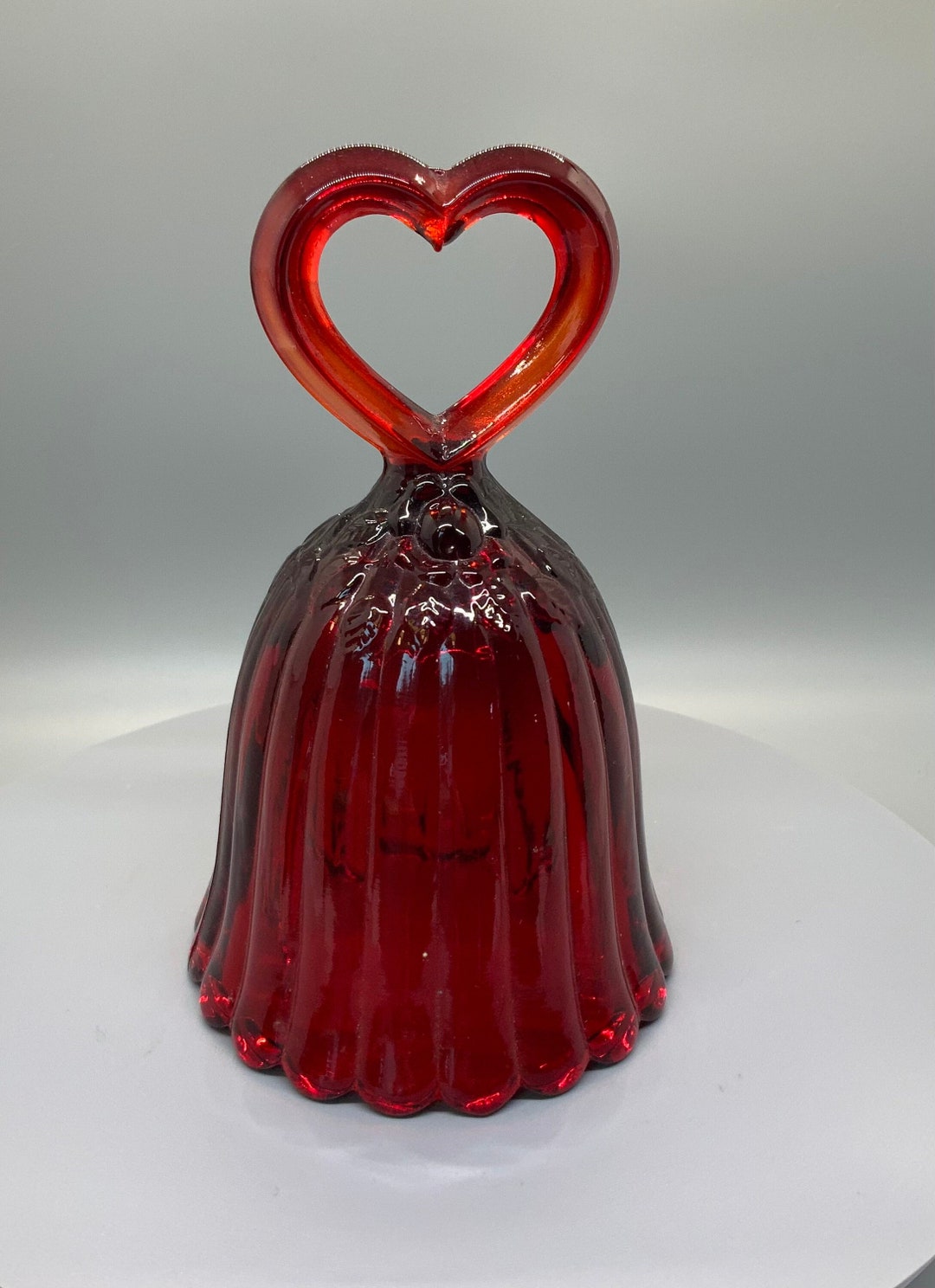 Vintage Fenton Ruby Red Glass Bell - Etsy