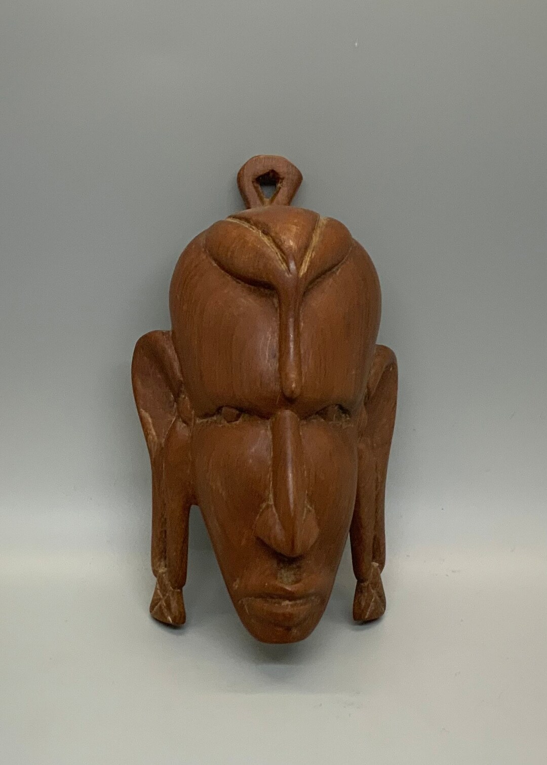 African Sculpture Hand Carved Solid Wood Face Tribal Wall-shelf Art - Etsy