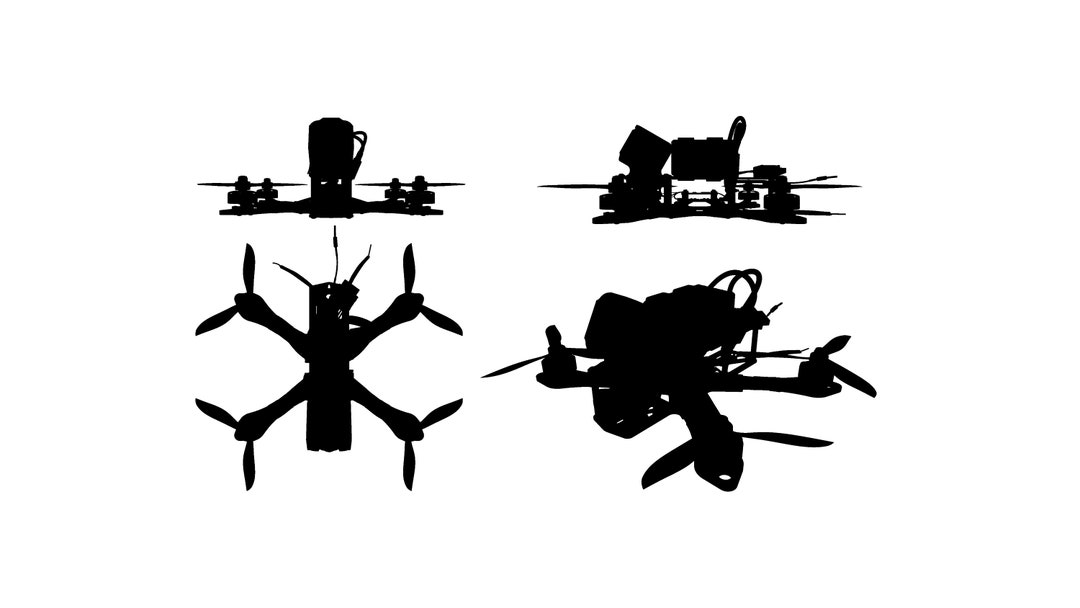 FPV Copter Multiview / Drone / Svg / Dxf / Png / Cutting Data / - Etsy