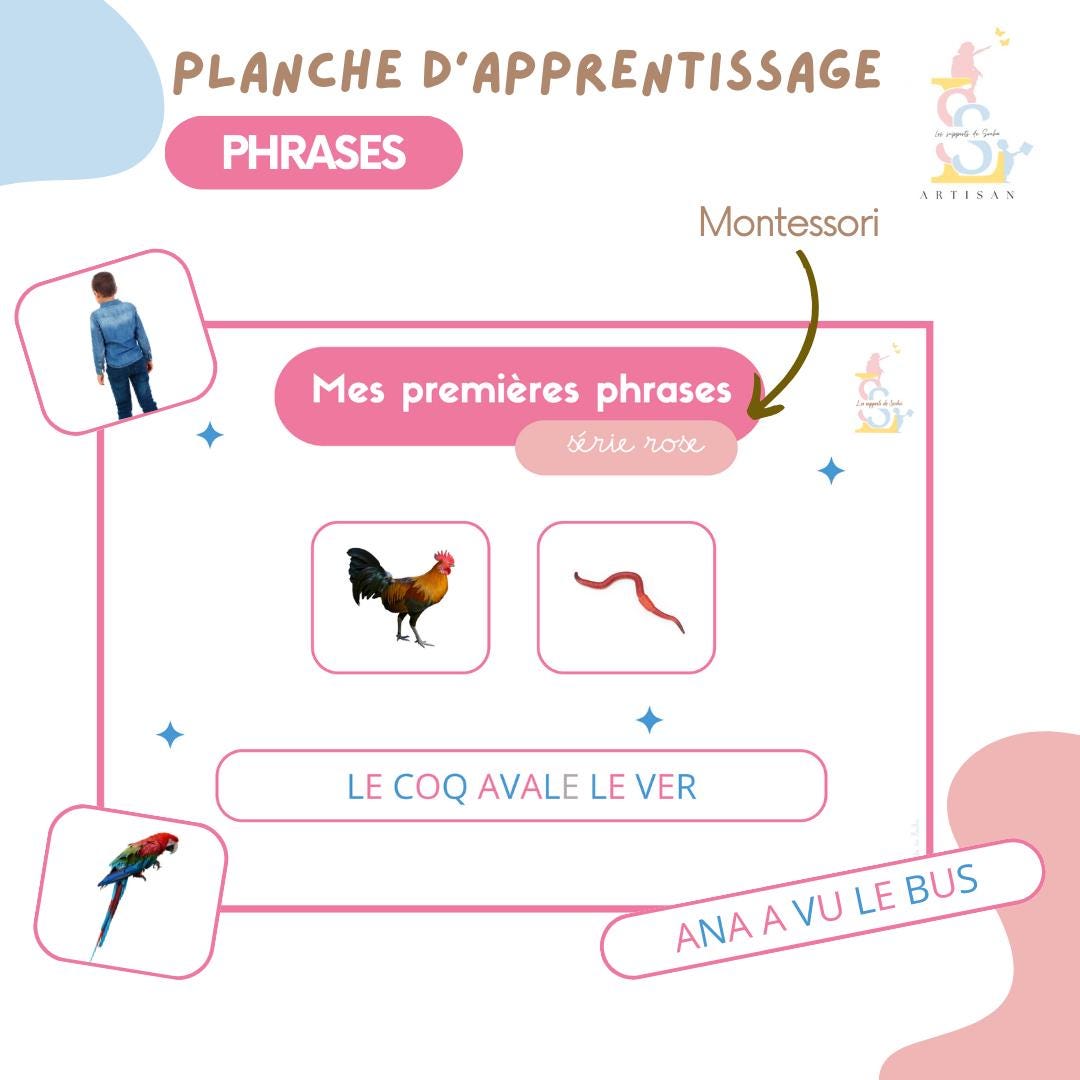 PDF Montessori Learning Board: My First Sentences - Etsy