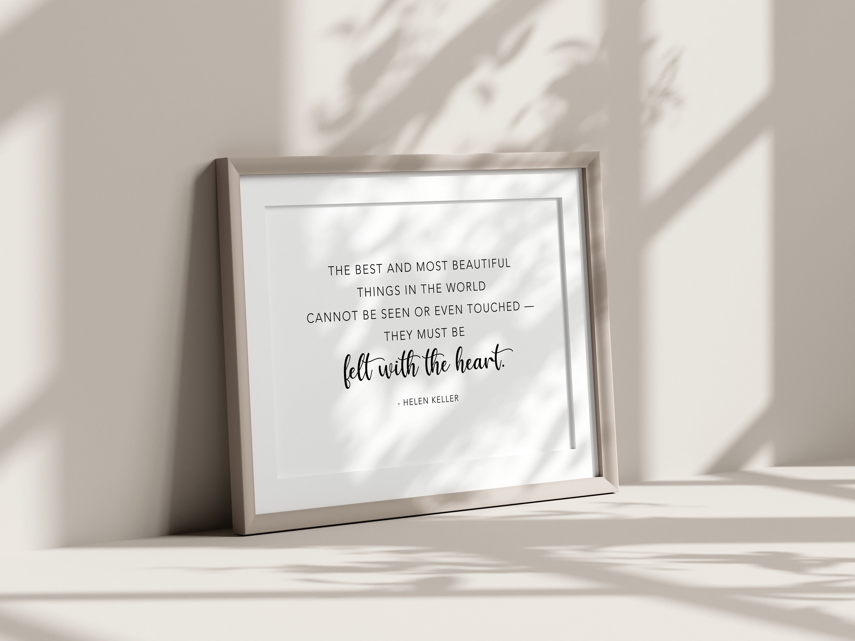 Printable Wall Art: Helen Keller Quote About Beautiful Things, Home ...