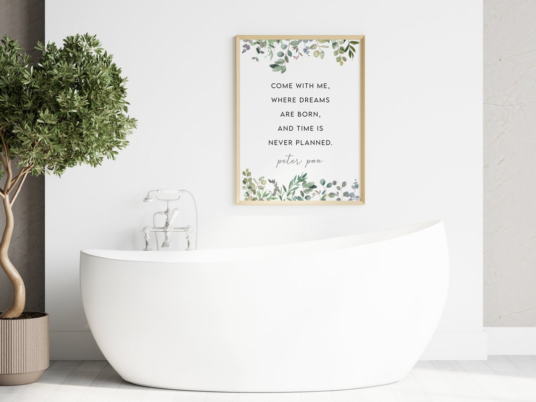 Peter Pan Quote: Woodland Watercolor Nursery Digital Download Wall Art ...