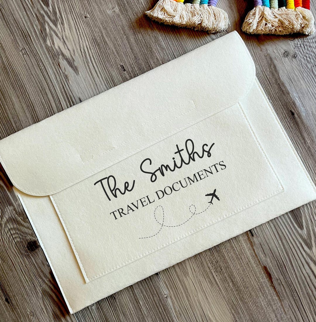Personalised Family Travel Document Folder, Personalised Travel ...