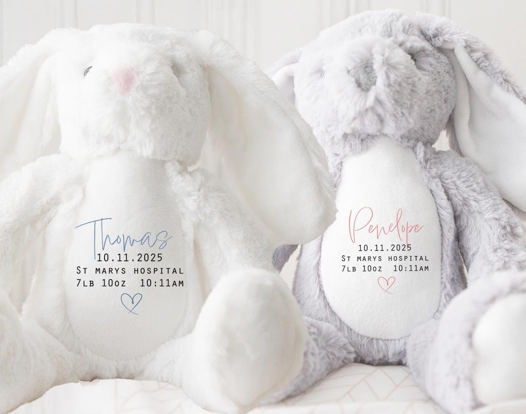 Personalised Newborn Baby Birth Stat Teddy, Personalised Newborn Baby ...