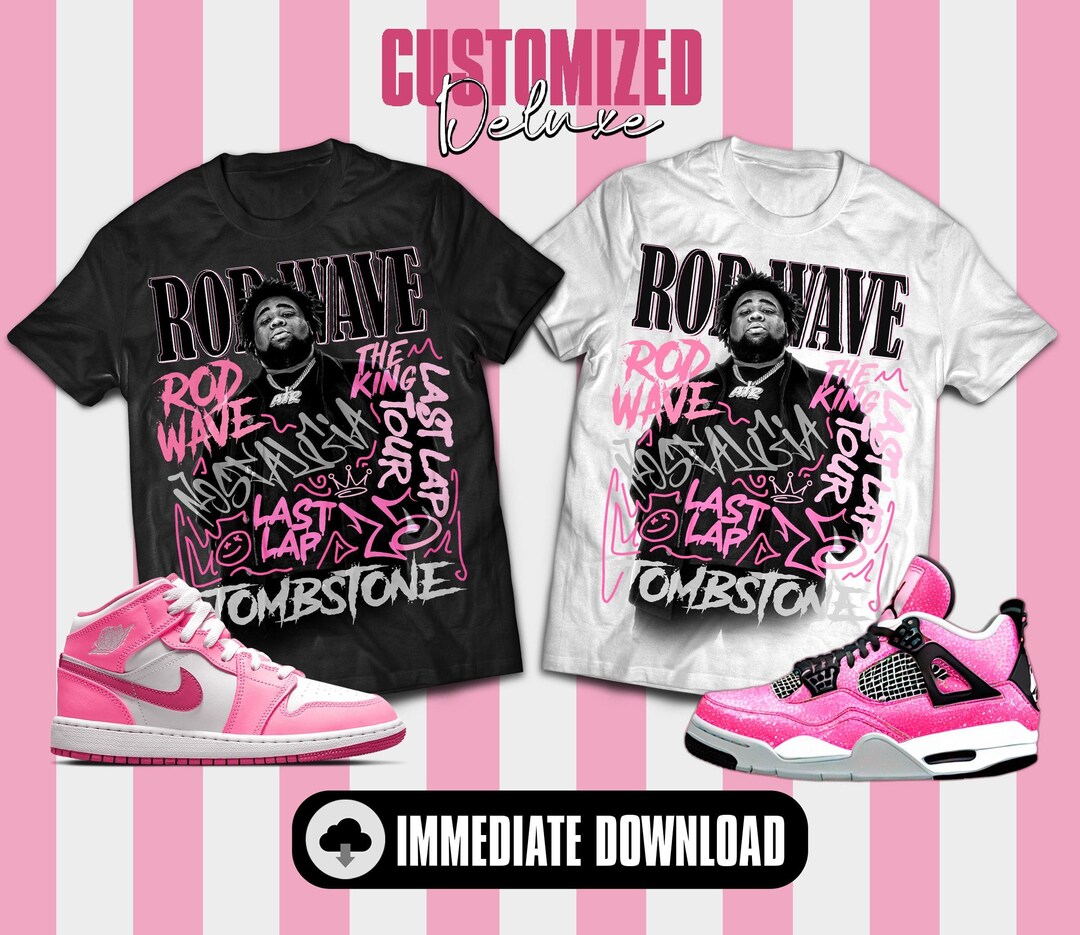 3 Files Rod Wave Png Pink, Baby Blue & Blue Rod Wave Shirt Vintage Rod ...