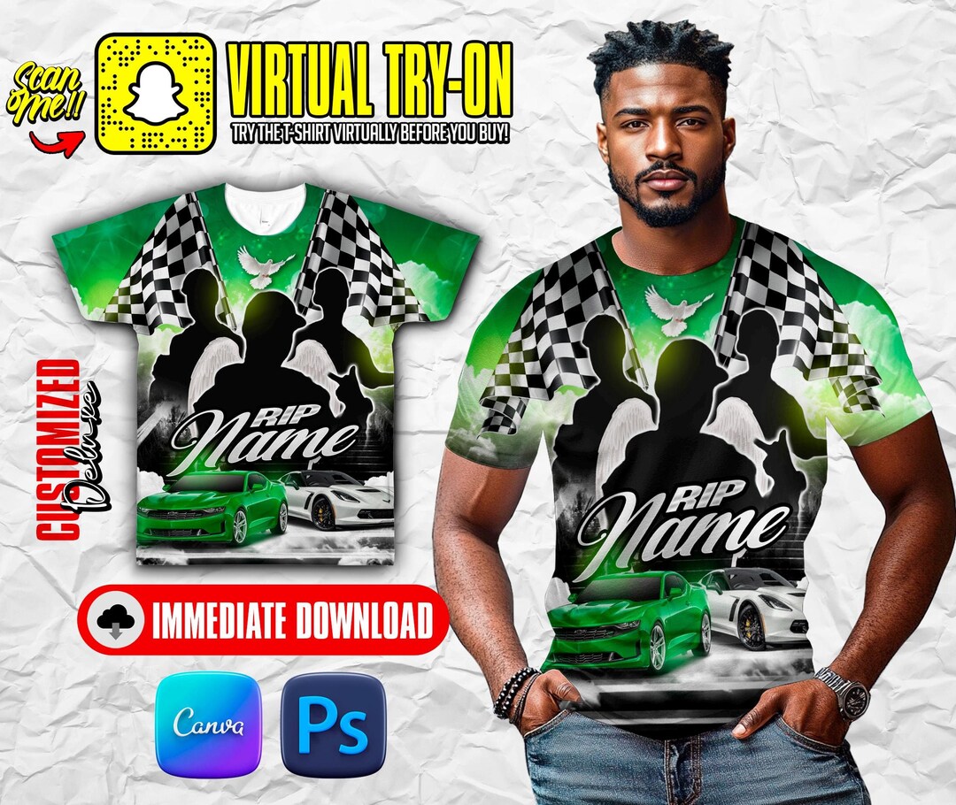 Funeral RIP Memorial - Digital Design - Design Racing Rip - Sublimation ...