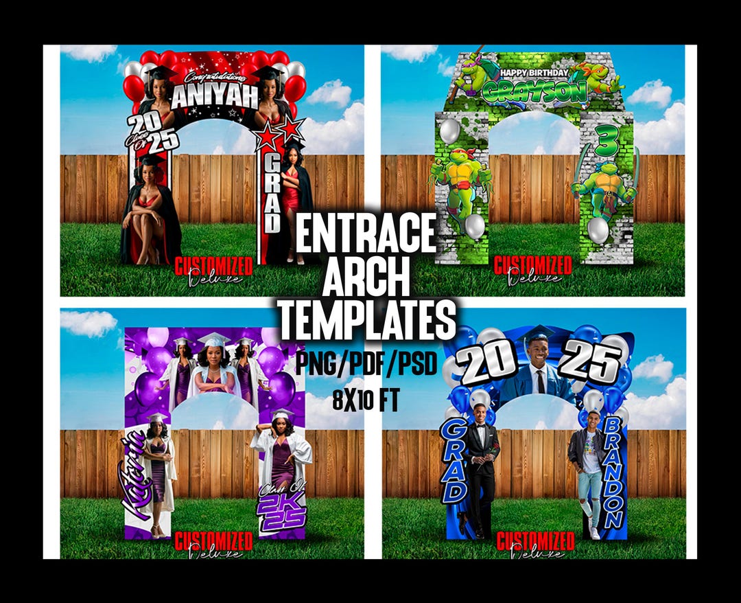 4 Templates Entrace Arch - Arch Bundle 4 Templates PNG/PDF/PSD, Instant ...