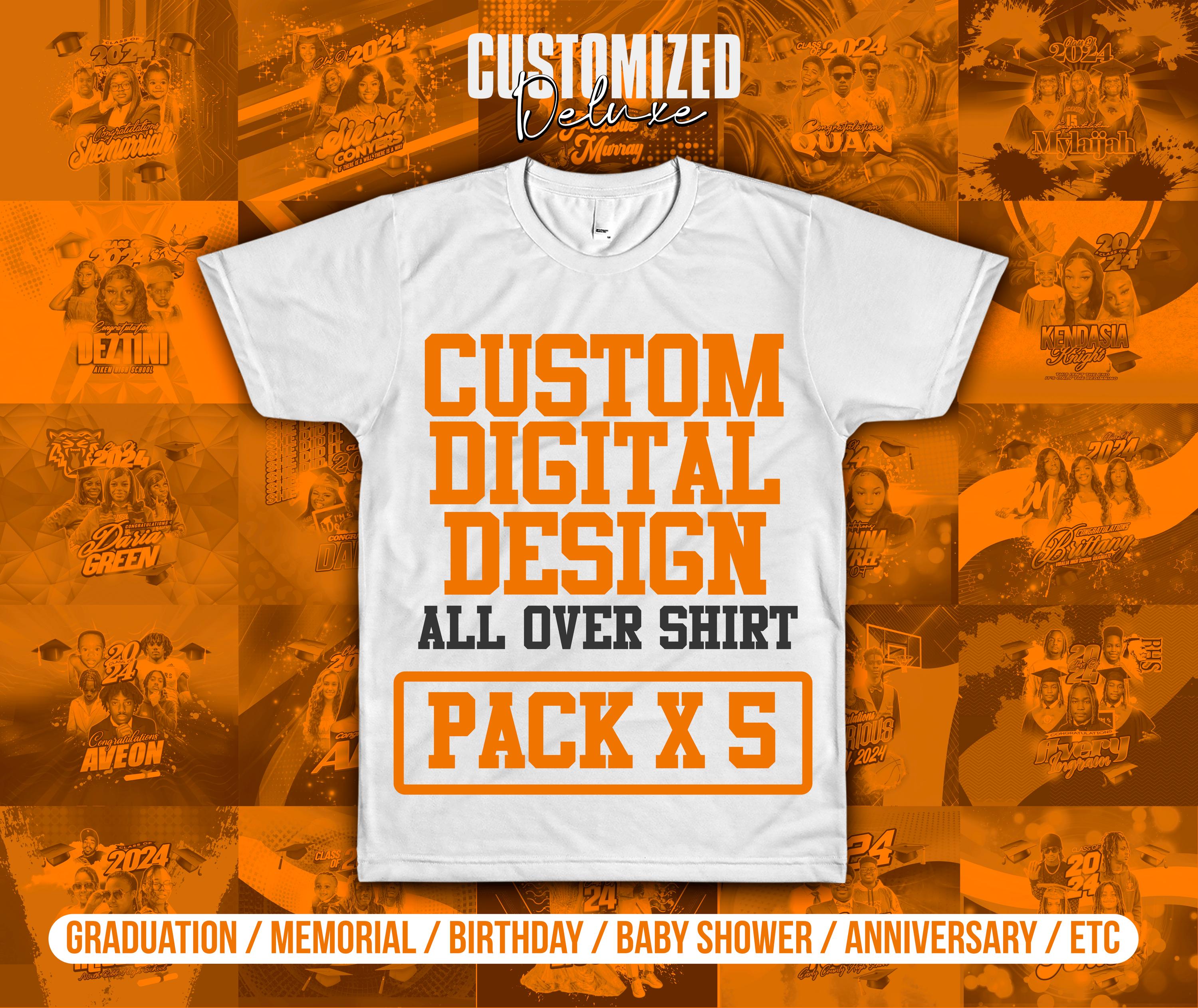 5 Custom Digital Design ||| PACK X 5 Designs ||| - Personalized 3D All ...