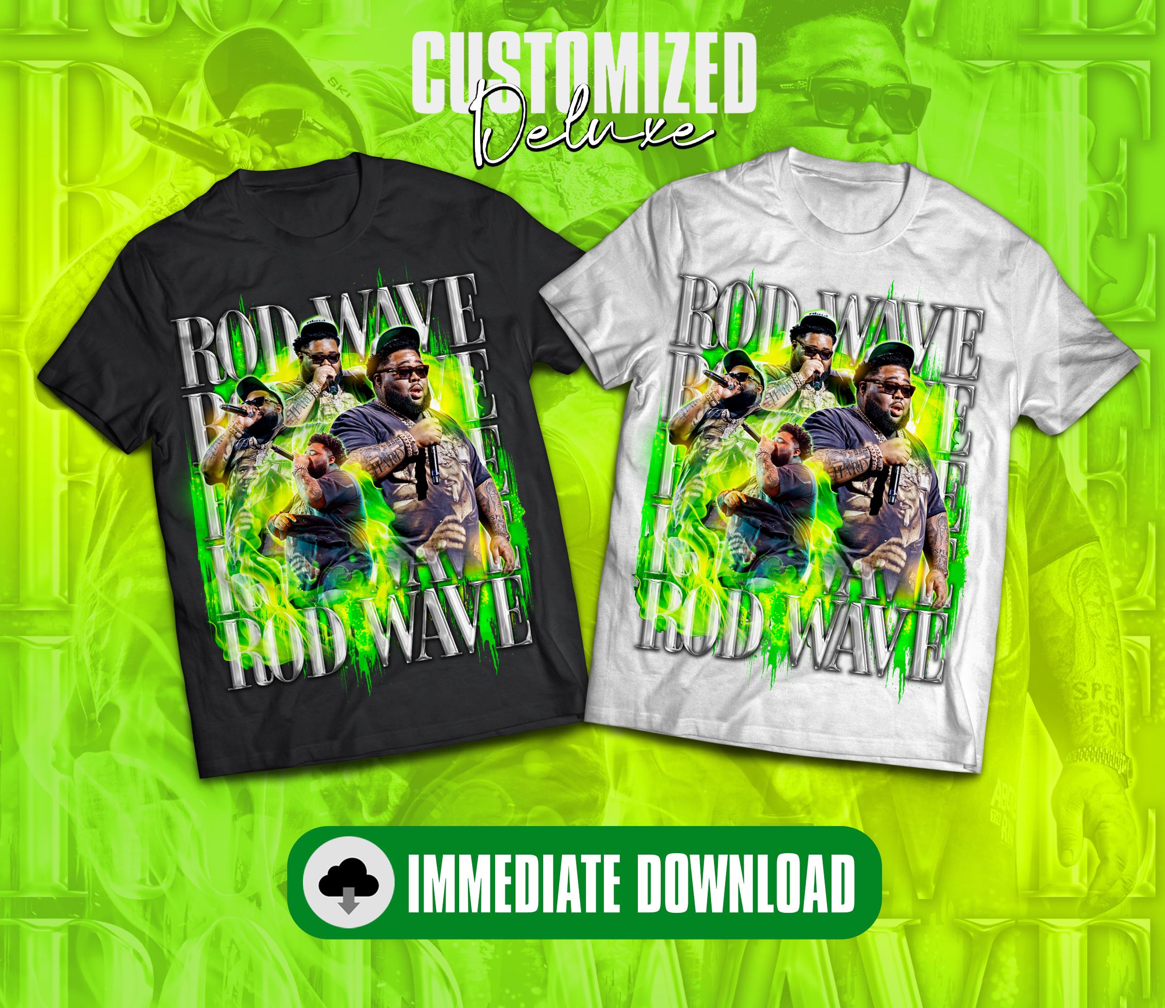 Rod Wave Png Green Version - Rod Wave Shirt - Vintage Bootleg Rod Wave ...