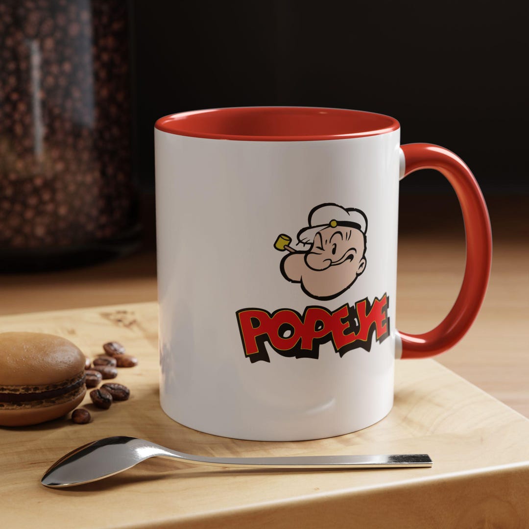Mug, Popeye Coffee Mug Colorful - Fun Cartoon Character Tea Cup, Unique ...