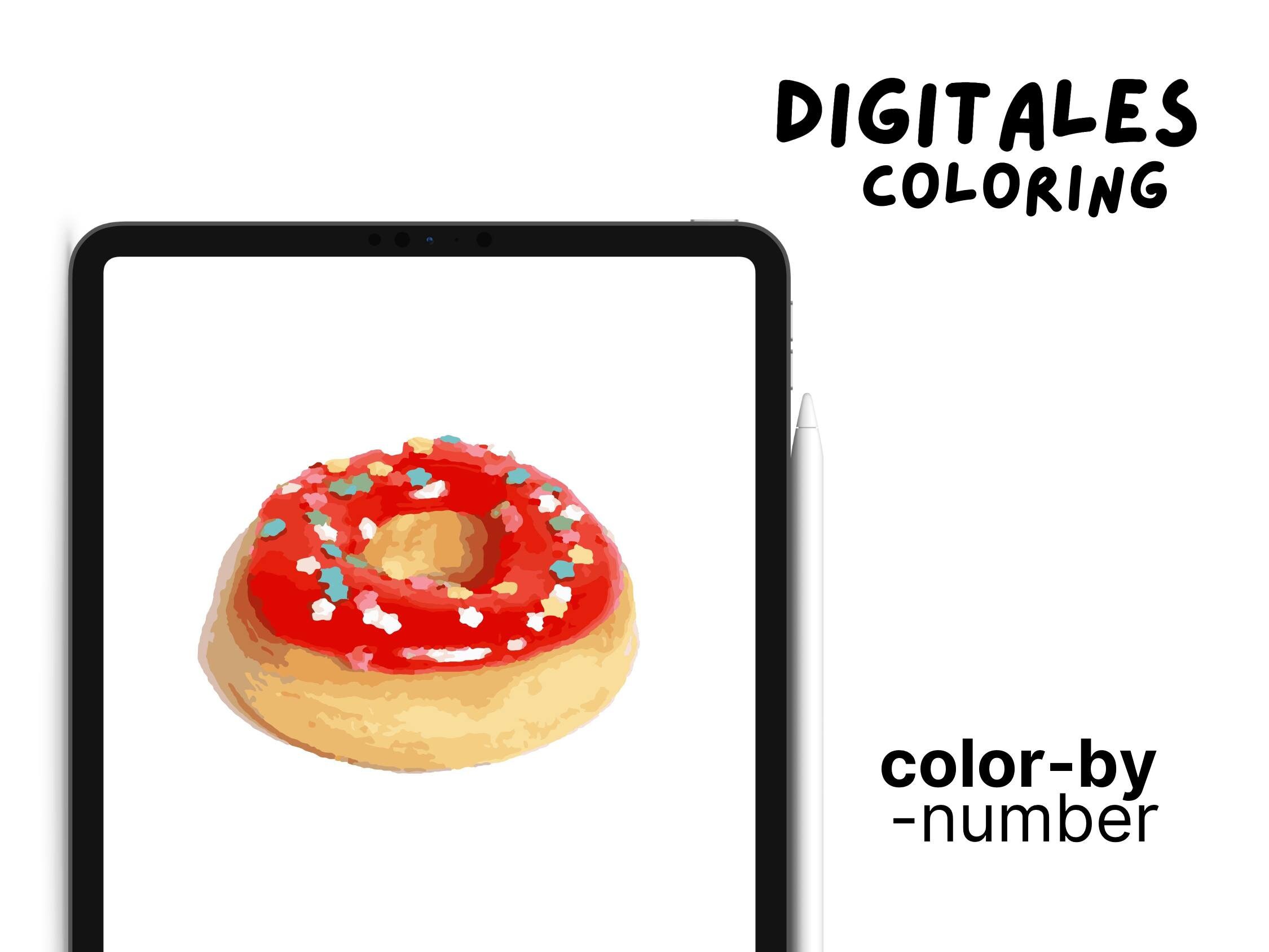 Glazed Donut Coloring Page