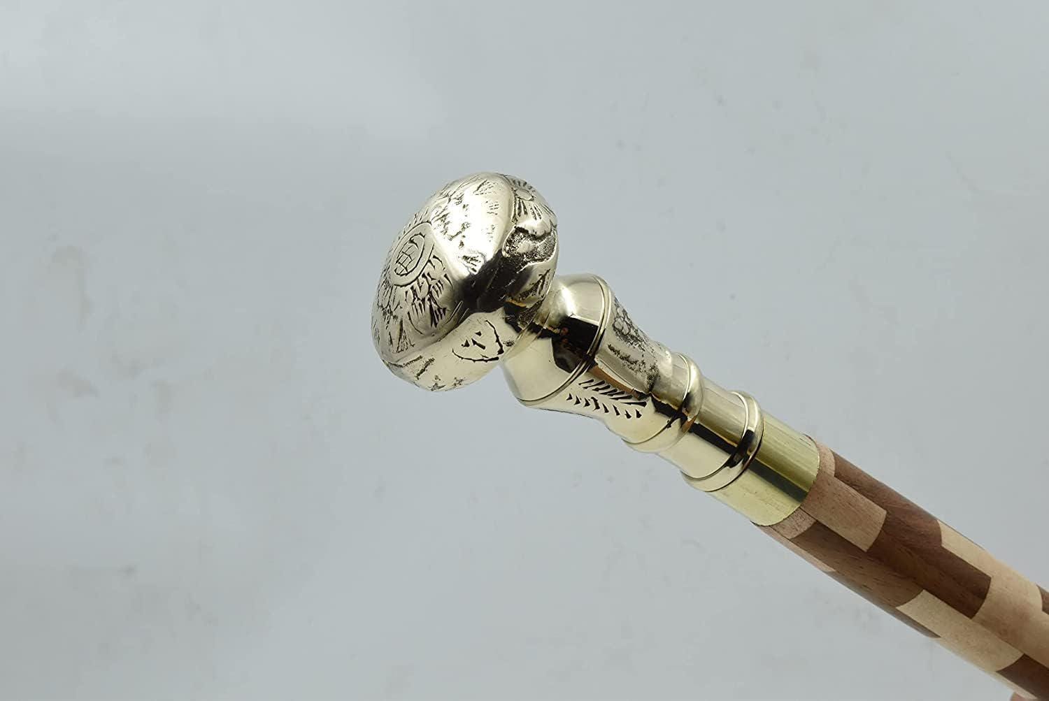 Buy Canes and Walking Sticks in Rosewood With a Brass Knob Handle ...