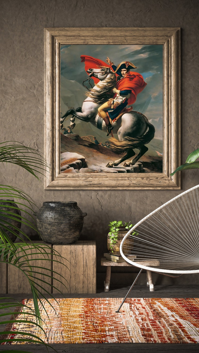 Napoleon Crossing the Alps by Jaques-louis David - Neo Classical ...