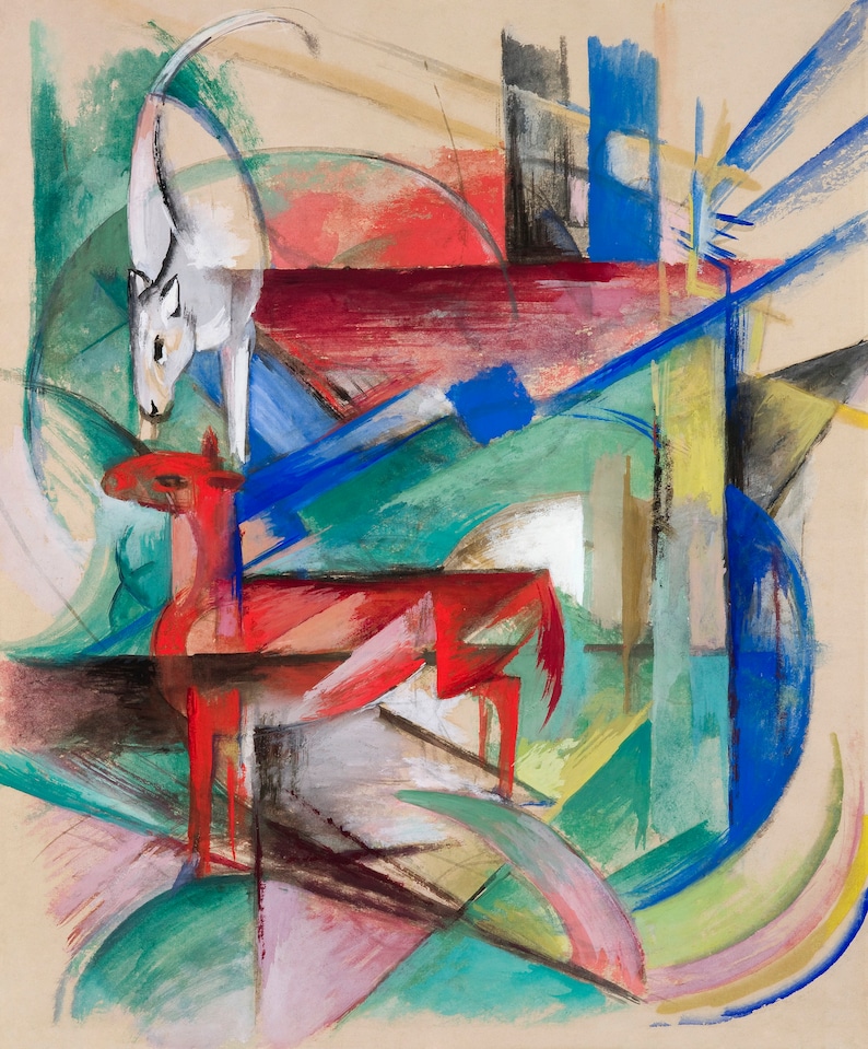 Franz Marc - Landscape With Animals 1913 - German Expressionists ...