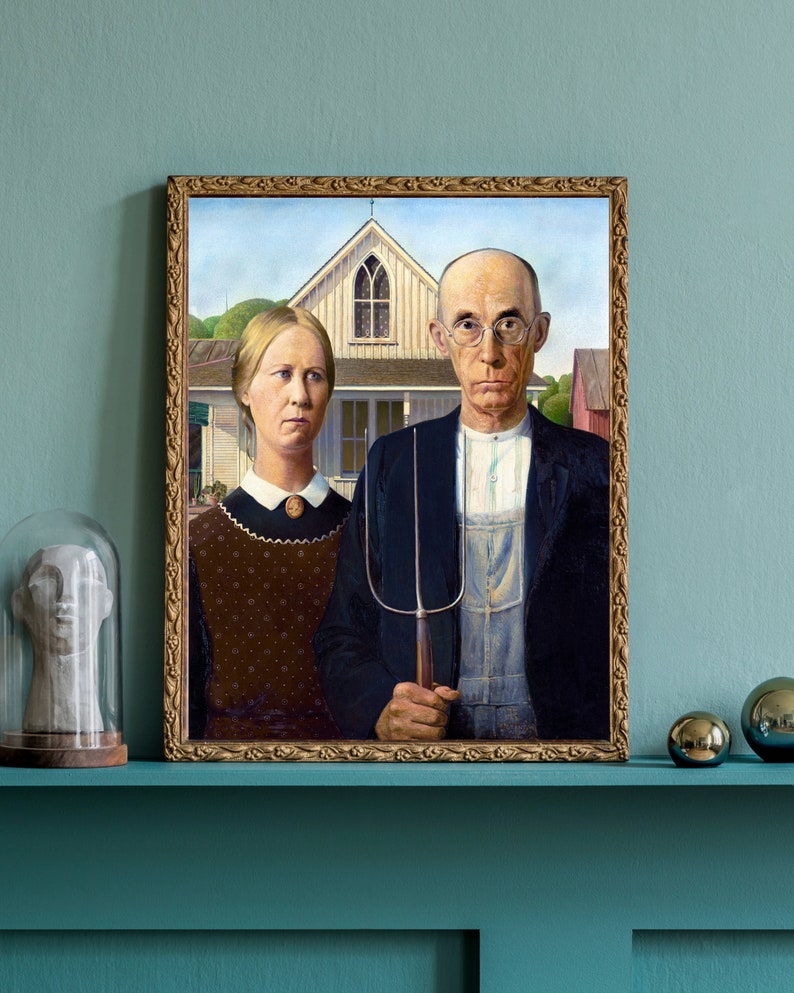 Grant Wood - American Gothic (1930) - Regionalism - Downloadable ...