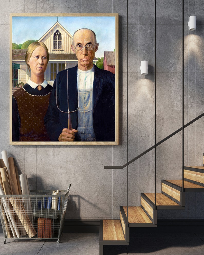 Grant Wood - American Gothic (1930) - Regionalism - Downloadable ...