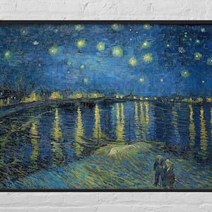 Starry Night Over the Rhone 1888 by Vincent Van Gogh - Impressionism ...
