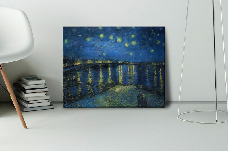 Starry Night Over the Rhone 1888 by Vincent Van Gogh - Impressionism ...