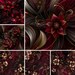 Burgundy and Gold Abstract Digital Paper, Rococo Digital Paper, Gold ...