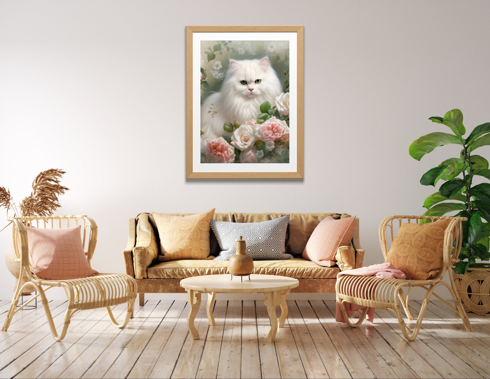 Adorable Persian Cat Wall Art, Digital Image, Scrapbooking Kit, Rococo ...