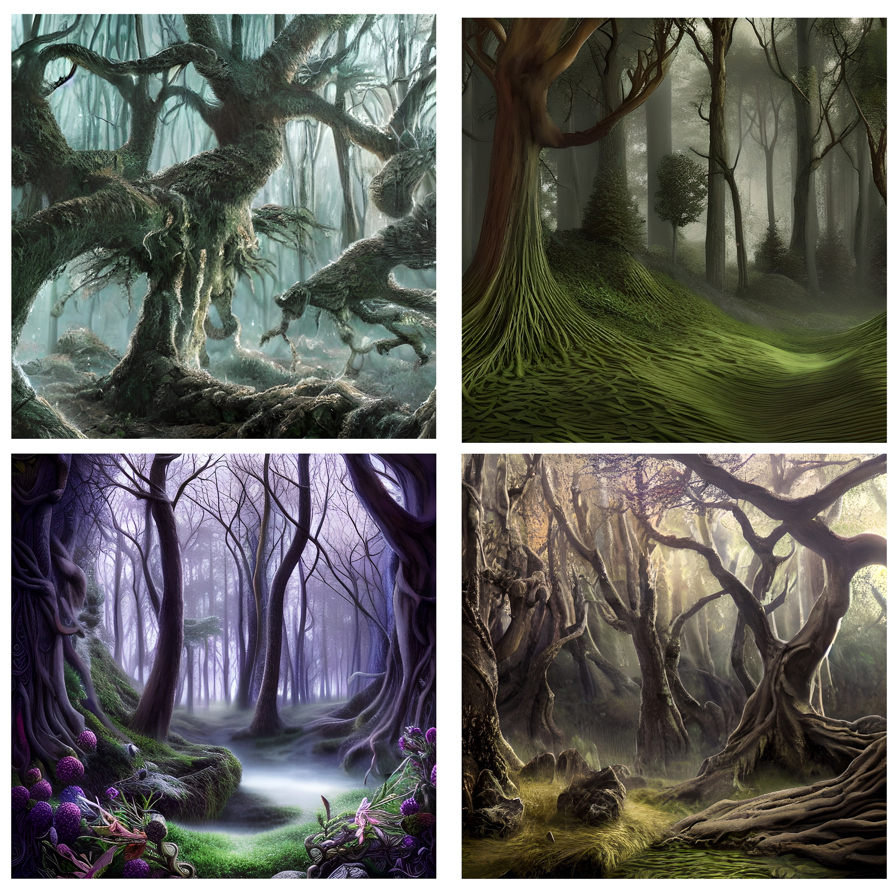 Enchanted Forest Journal Paper, Digital Paper, Rococo Paper Junk ...