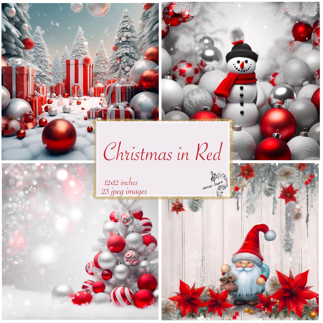 Christmas in Red Holiday Paper Christmas Ornament Paper Holiday ...