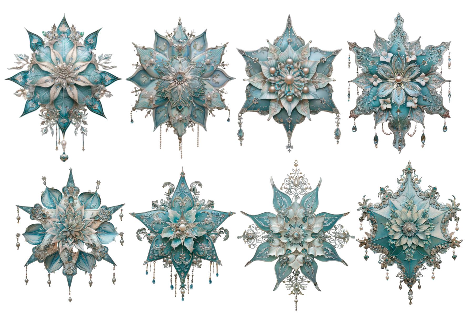 Blue Stars Christmas Ornaments Clipart, Digital Glitter Christmas Star ...