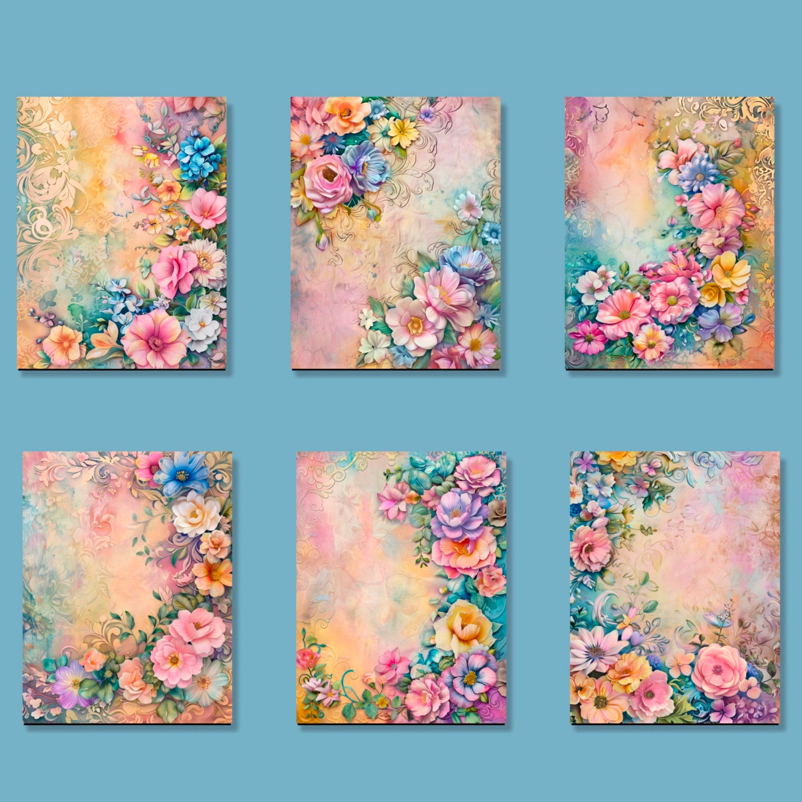 Flowers Journal Pages Summer Flowers Journal Paper Flowers Writing ...