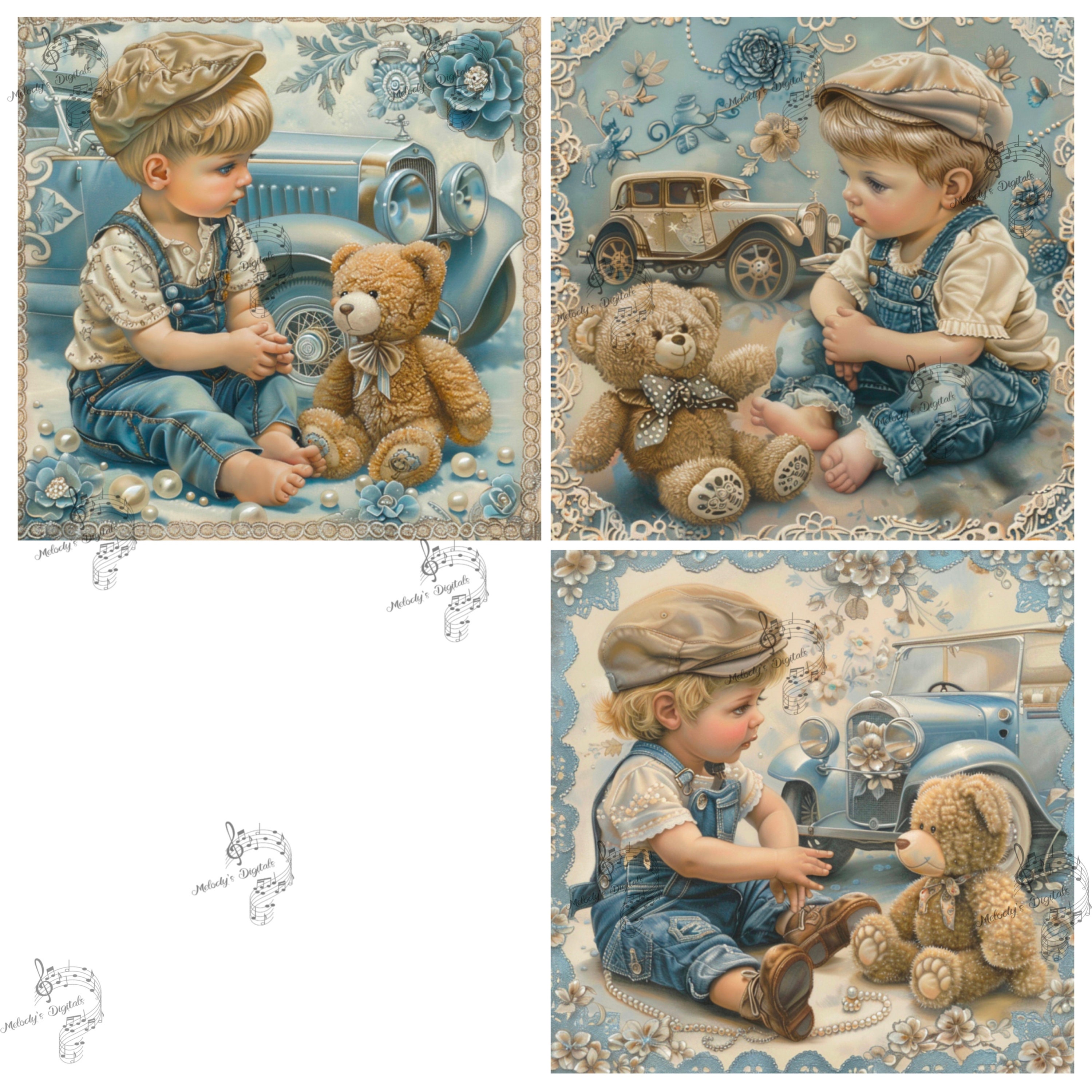 Blonde Boys Playtime Journal Paper Scrapbooking Kit Junk Journal Pages ...