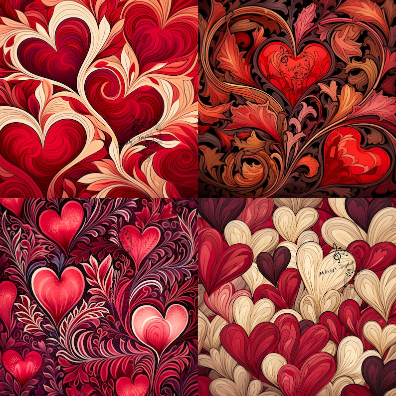 Heart-full Valentines Romantic Journal Paper, Valentins Journal Paper ...