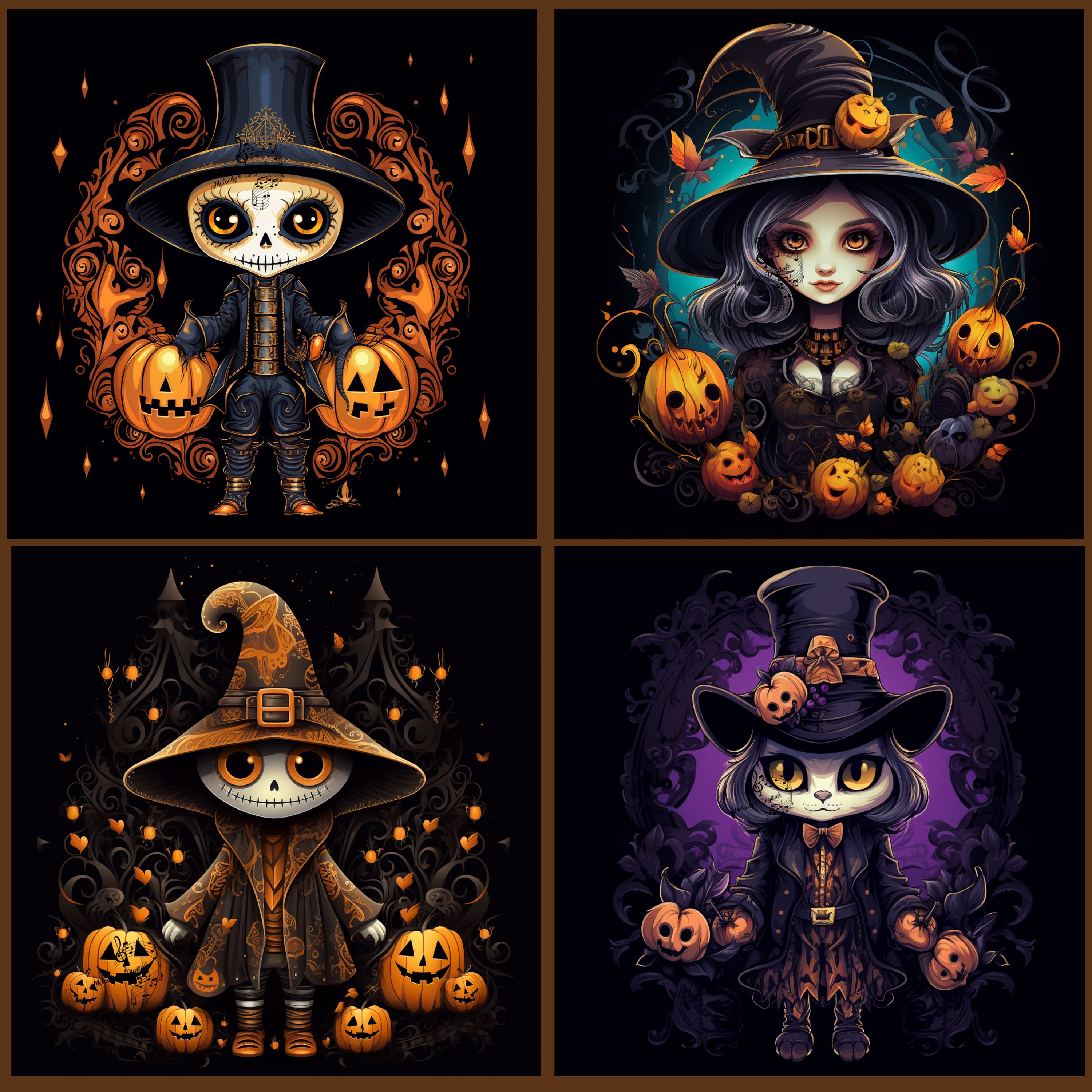 Halloween Spooks Journal Paper Halloween Junk Journal Paper - Etsy