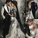 Bride and Groom Digital Paper, Gothic Digital Paper, Black and White ...
