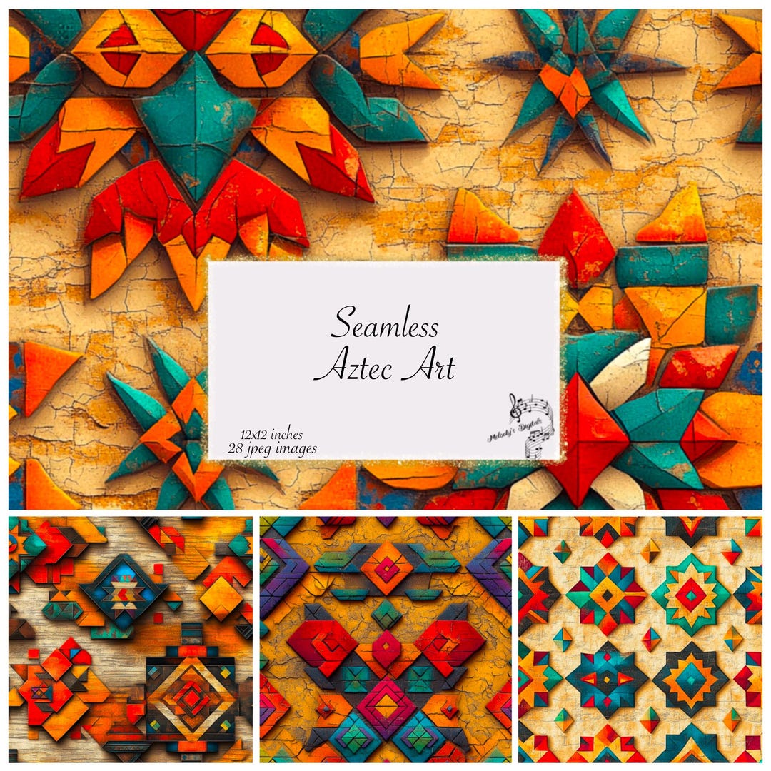 Aztec Digital Paper 28 Aztec Seamless Pattern Native American Digital ...