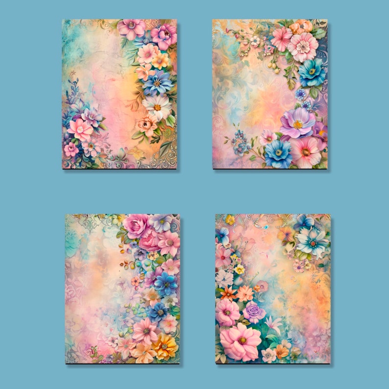 Flowers Journal Pages Summer Flowers Journal Paper Flowers Writing ...