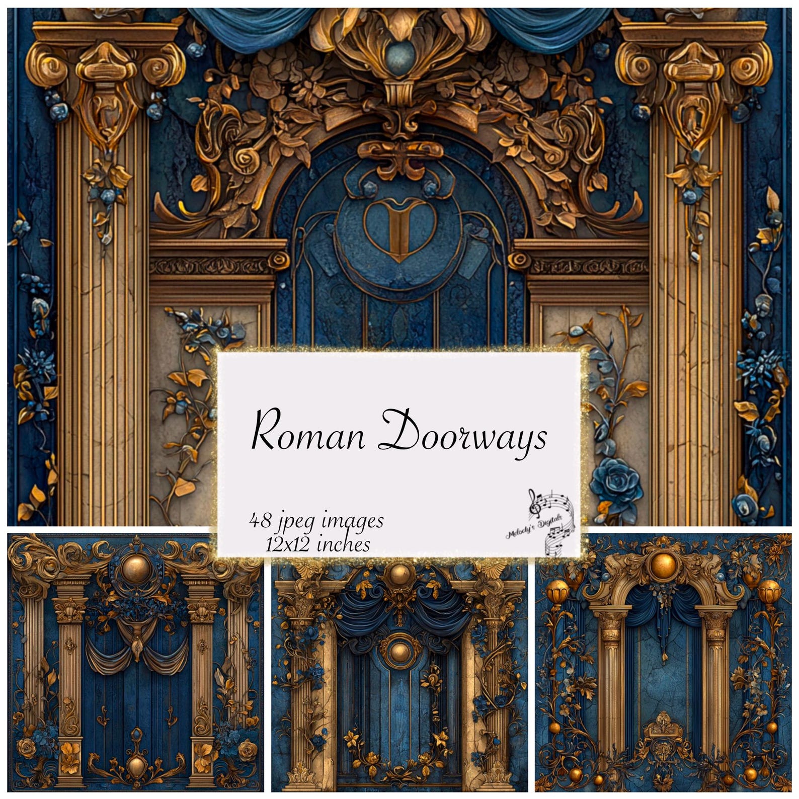 Roman Doorways Junk Journal, Greek Architecture Scrapbook Paper ...