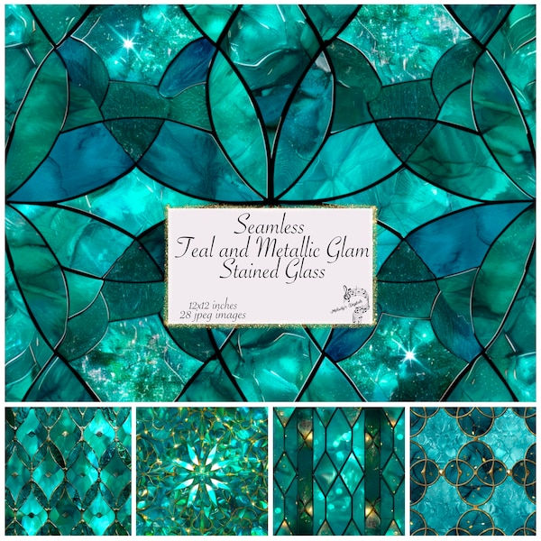 Green and Gold Rococo Digital Paper, Rococo Digital Paper, Gold Foil ...