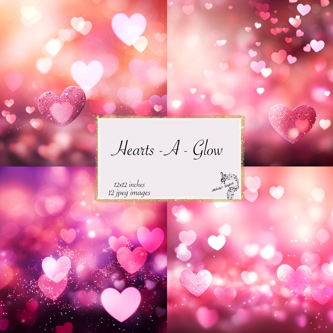 Hearts a Glow Valentines Day Journal Paper, Valentines Hearts Journal ...