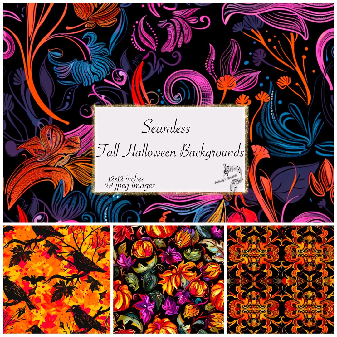 Haunted House Paper Pack, Halloween Background Paper, Vintage Halloween ...