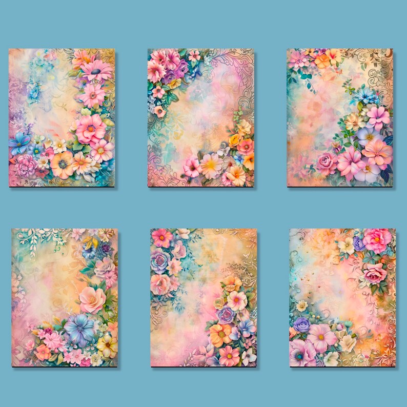 Flowers Journal Pages Summer Flowers Journal Paper Flowers Writing ...