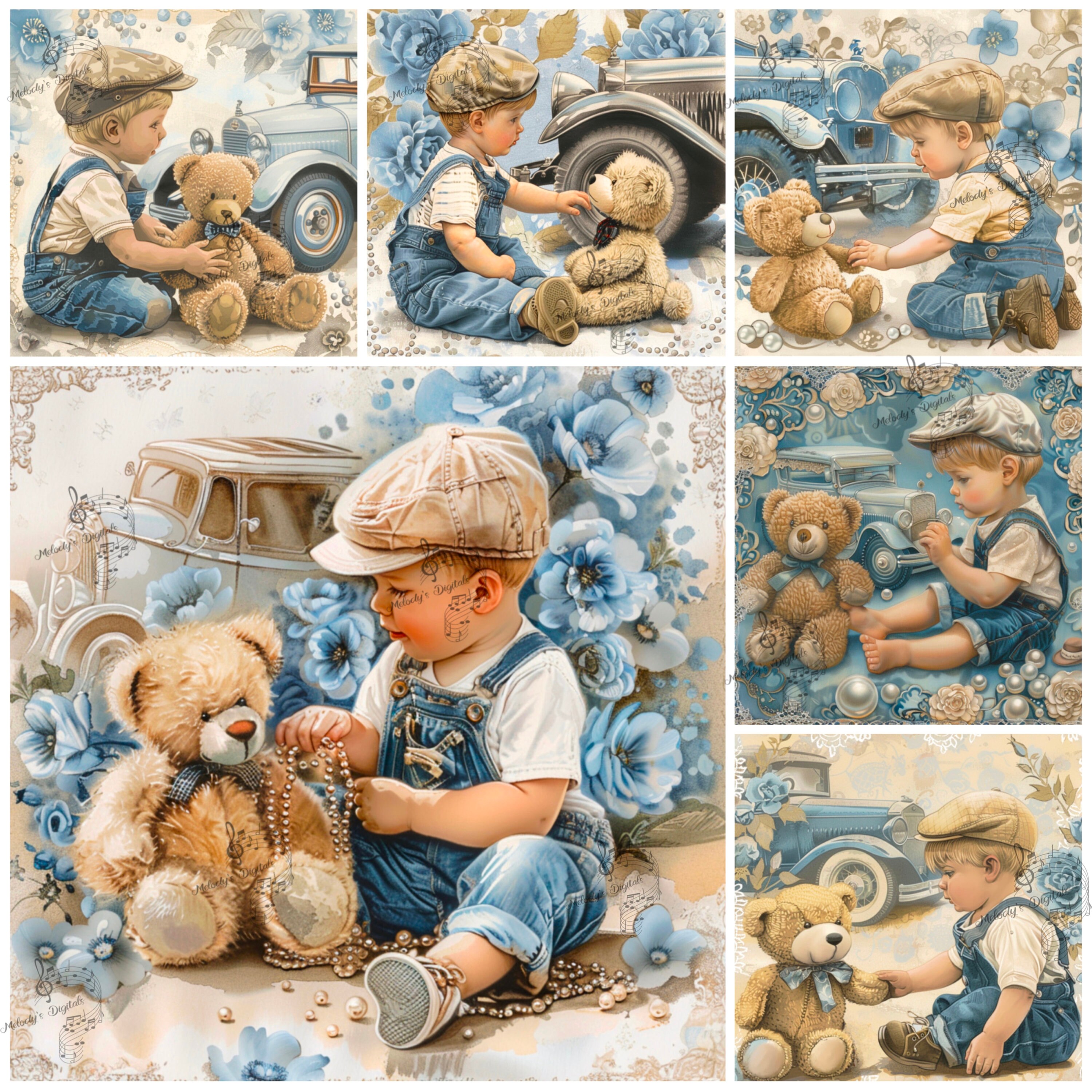 Blonde Boys Playtime Journal Paper Scrapbooking Kit Junk Journal Pages ...