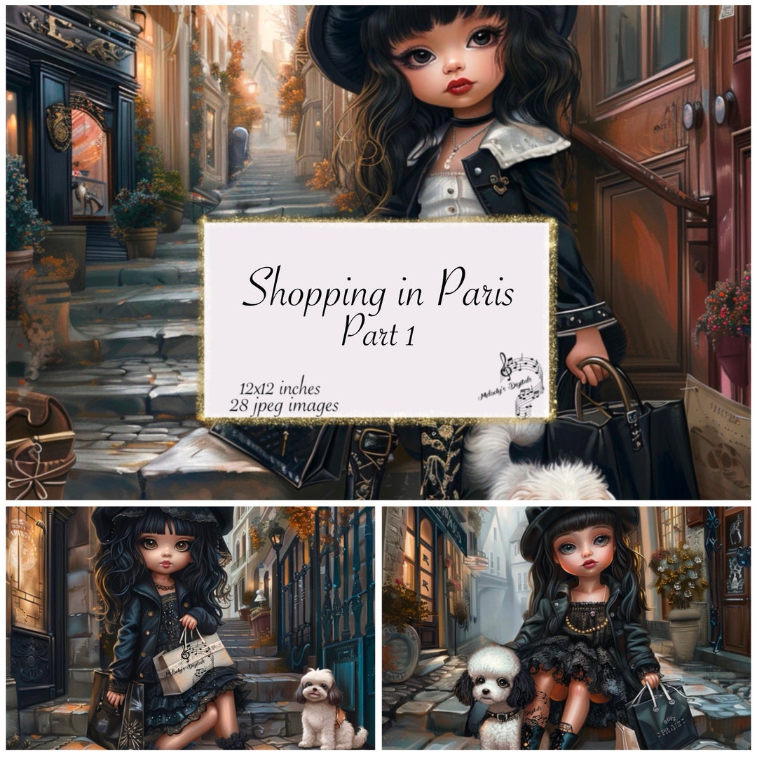 Paris Dolls Digital Paper, Gothic Cartoon Girls (digital Download) - Etsy